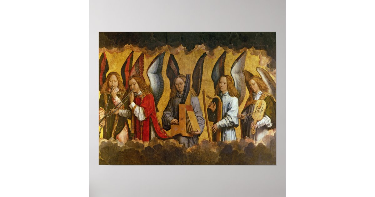 Angels Playing Musical Instruments Poster | Zazzle