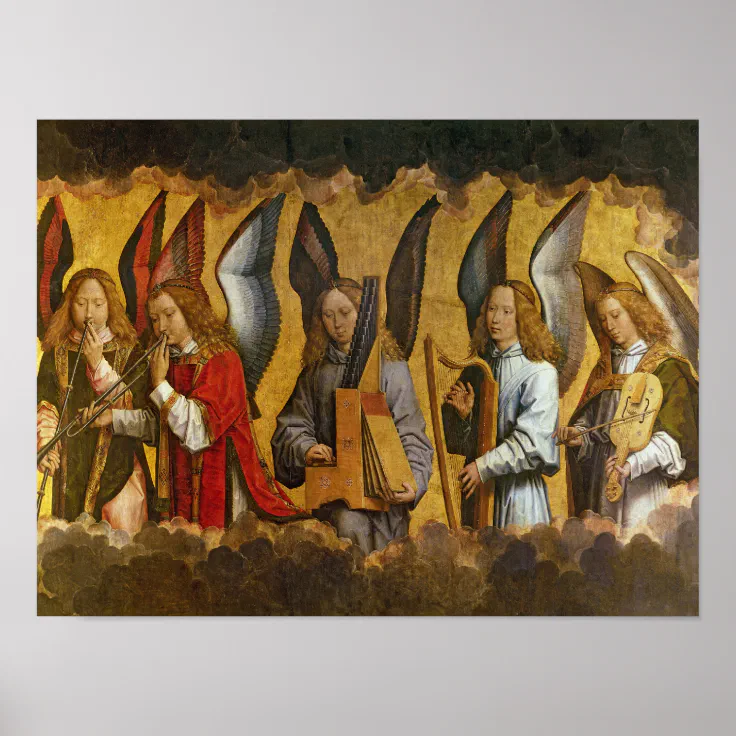 Angels Playing Musical Instruments Poster | Zazzle