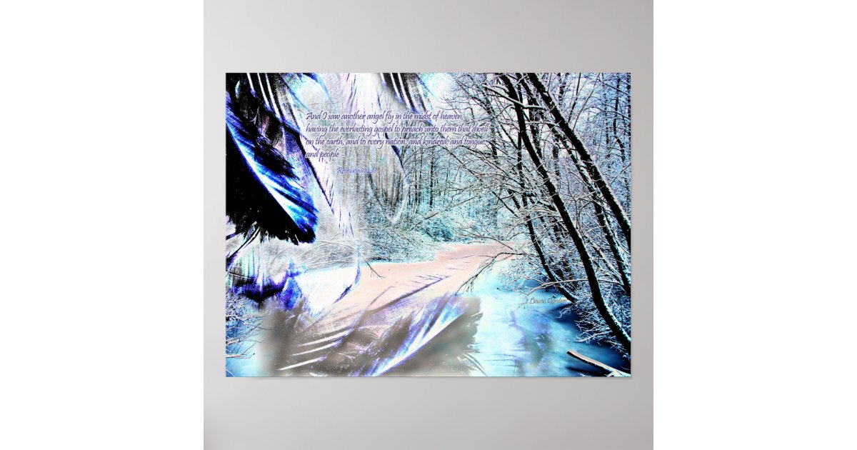 'Angel's Reflection' Scripture Poster | Zazzle