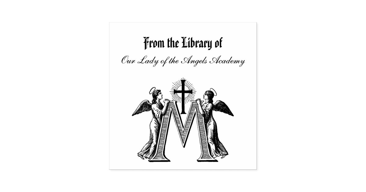 Angels Religious Virgin Mary Catholic Symbol Rubber Stamp | Zazzle