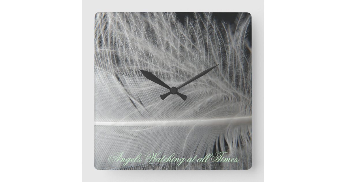 Angels Watching Quote Wall Clock | Zazzle