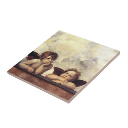 ANGELS /Winged Cherubs, Clouds,Raffaello Sanzio Ceramic Tile | Zazzle