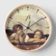 ANGELS / Winged Cherubs ,Clouds Raffaello Sanzio Clock | Zazzle