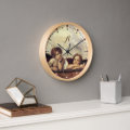 ANGELS / Winged Cherubs ,Clouds Raffaello Sanzio Clock | Zazzle