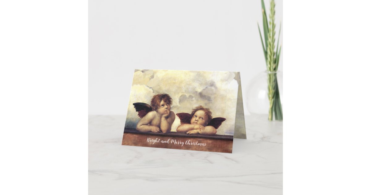 ANGELS / Winged Cherubs ,Clouds Raffaello Sanzio Thank You Card | Zazzle