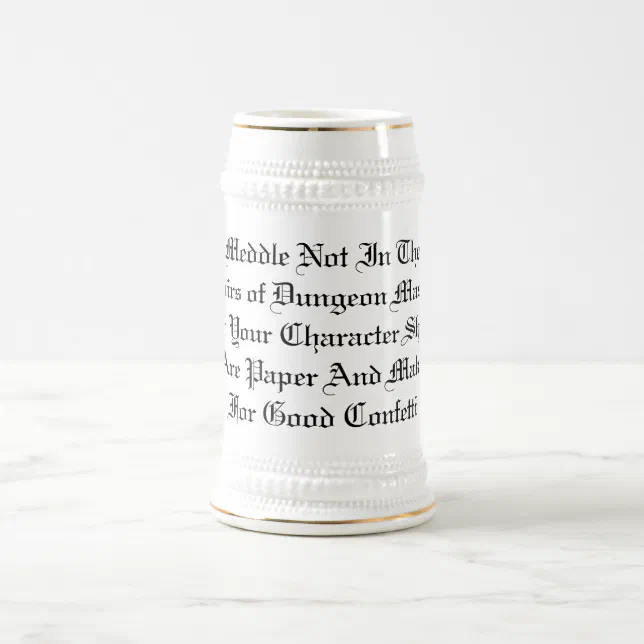 Anger Not The DM Beer Stein | Zazzle