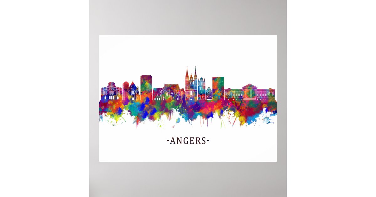 Angers France Skyline Poster | Zazzle