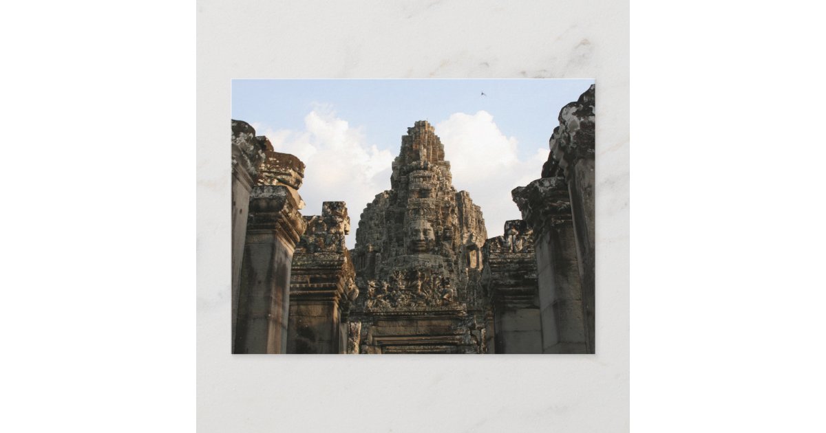 angkor cambodia face postcard | Zazzle