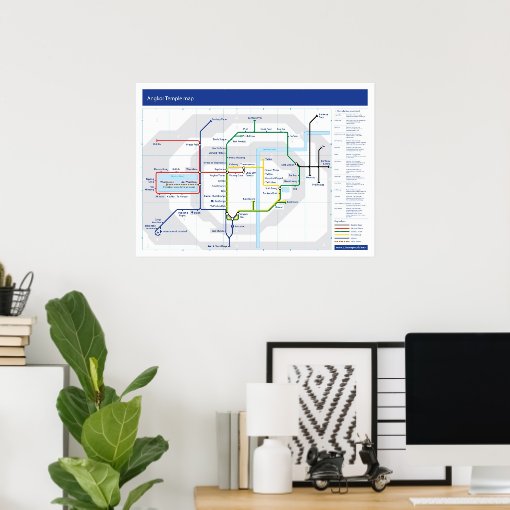 Angkor Temple tube map Poster | Zazzle