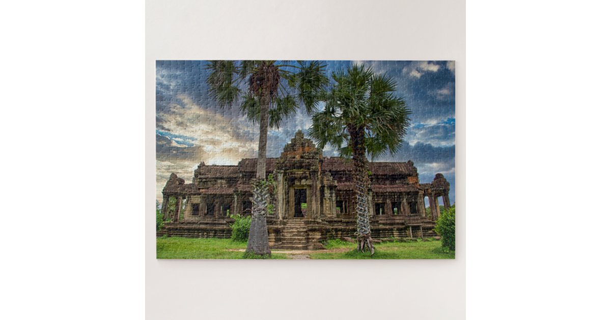 Angkor Wat Cambodian Khmer Temple Jigsaw Puzzle | Zazzle