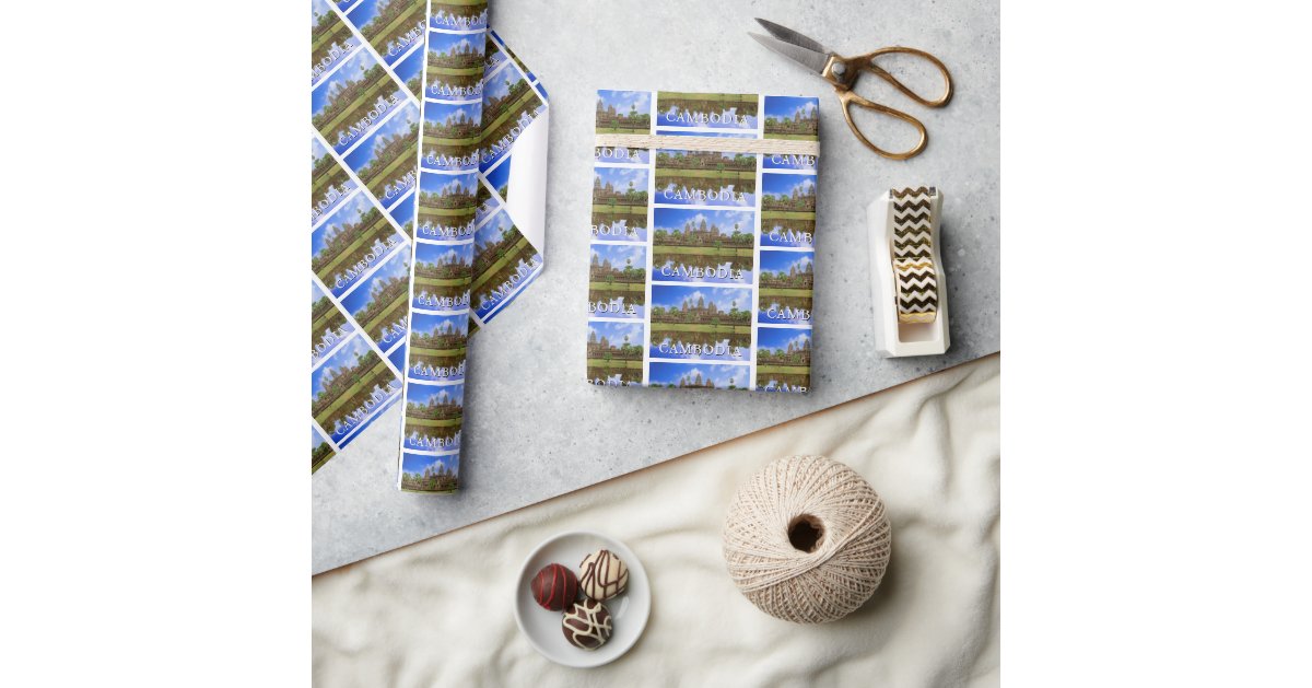 Angkor Wat Temple | Kampuchea, Cambodia Wrapping Paper | Zazzle