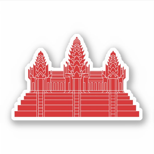Angkor Wat Ver.2.0. Khmer Temple Sticker | Zazzle.com