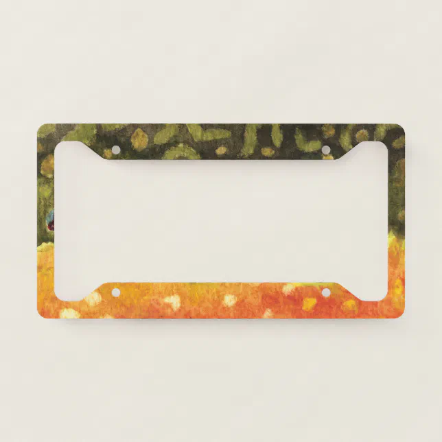 Angler's Brook Trout Fly Fishing License Plate Frame | Zazzle