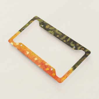 Angler's Brook Trout Fly Fishing License Plate Frame | Zazzle