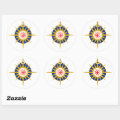 Anglican Rose Classic Round Sticker | Zazzle
