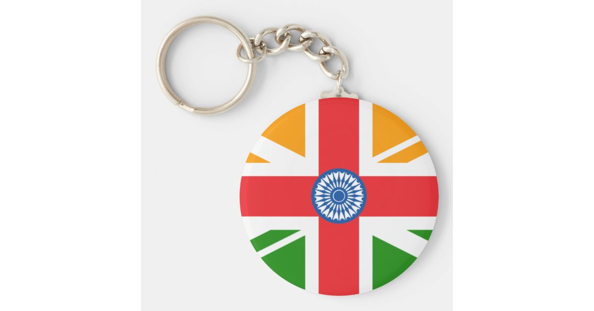 Anglo Indian Flag Keychain | Zazzle.com