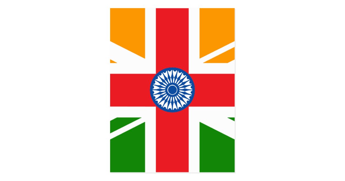 Anglo Indian Flag Postcard | Zazzle.com