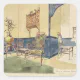 Anglo Japanese style furniture designs by Edward W Square Sticker | Zazzle