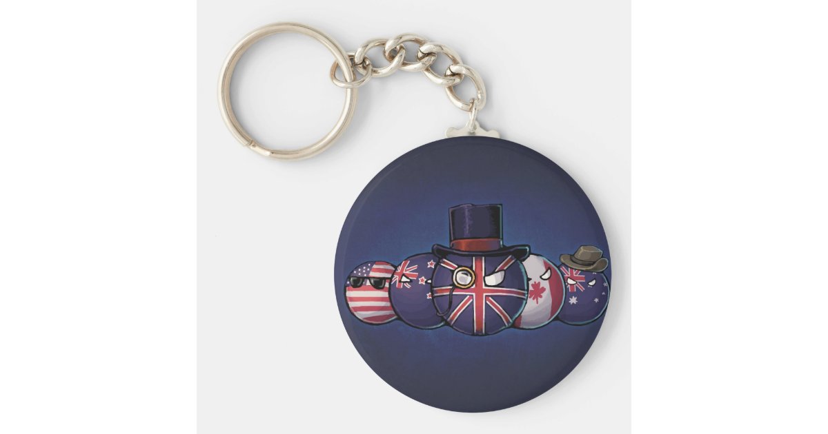 Anglo-Saxon Countryballs Keychain | Zazzle.com