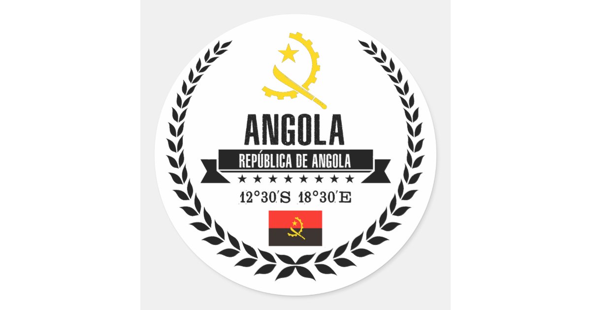Angola Classic Round Sticker | Zazzle