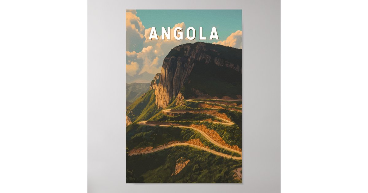 Angola Illustration Travel Art Vintage Poster | Zazzle