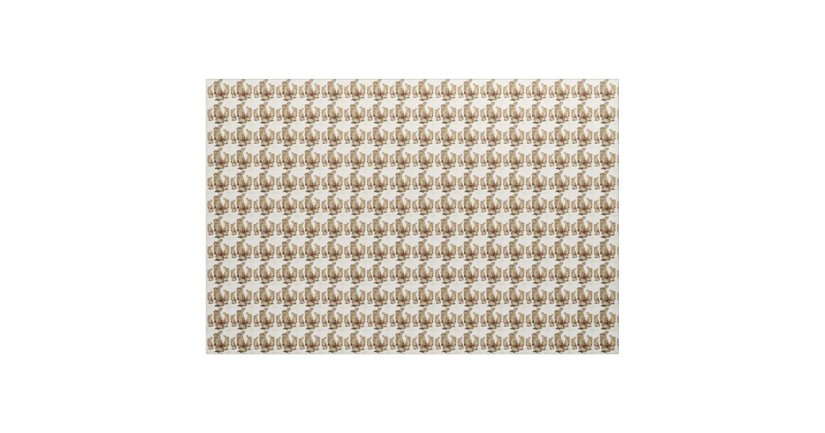 Angora Rabbits Fabric | Zazzle