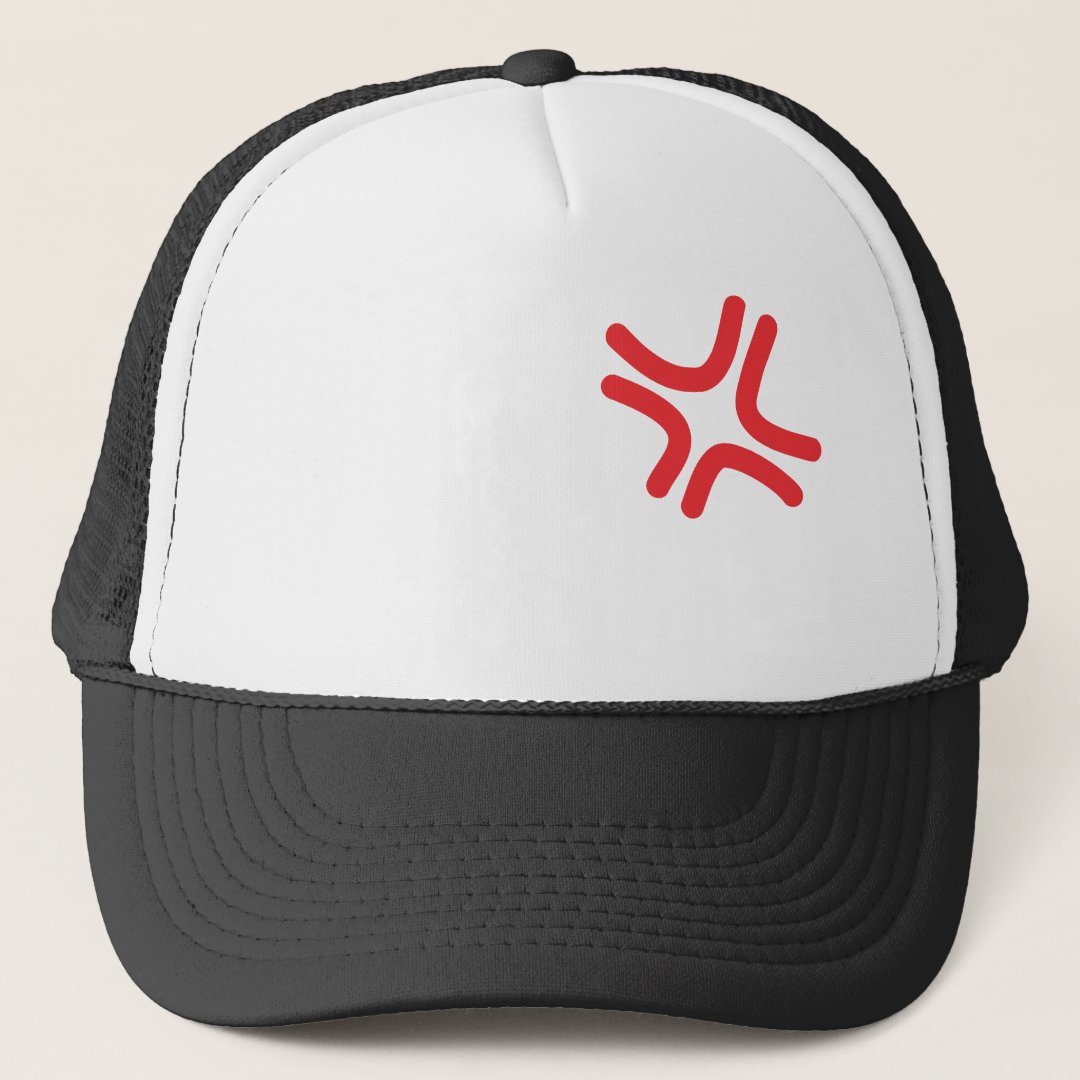 angry anime trucker hat | Zazzle