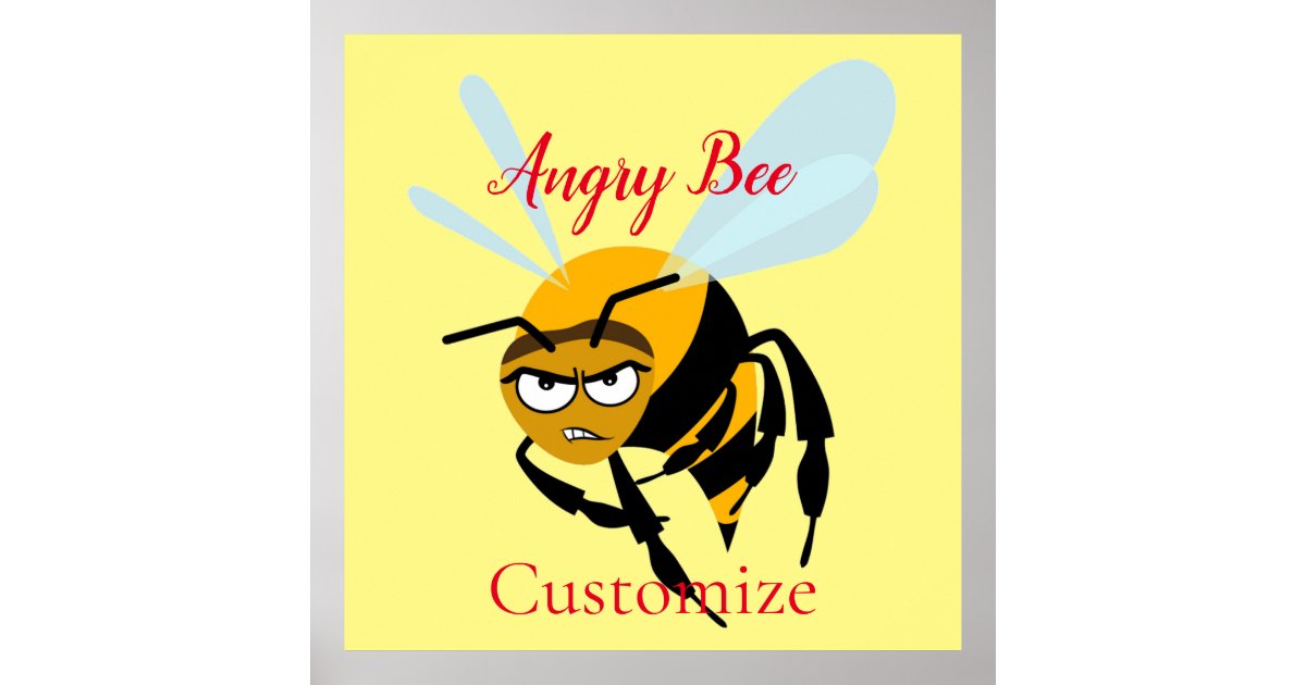 Angry Bee Thunder_Cove Poster | Zazzle
