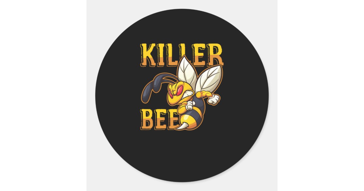 Angry Bees Beehive Beekeeper Honeycomb Honeybee Gi Classic Round ...