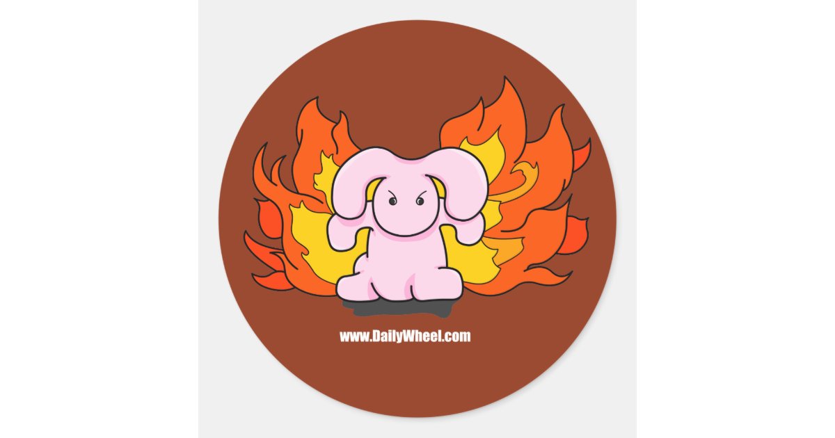 Angry Bunny Sticker | Zazzle