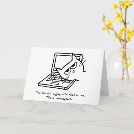 Angry Cat Demands Attention - Funny Cat Card | Zazzle Angry Cat Demands Attention - Funny Cat Card | Zazzle