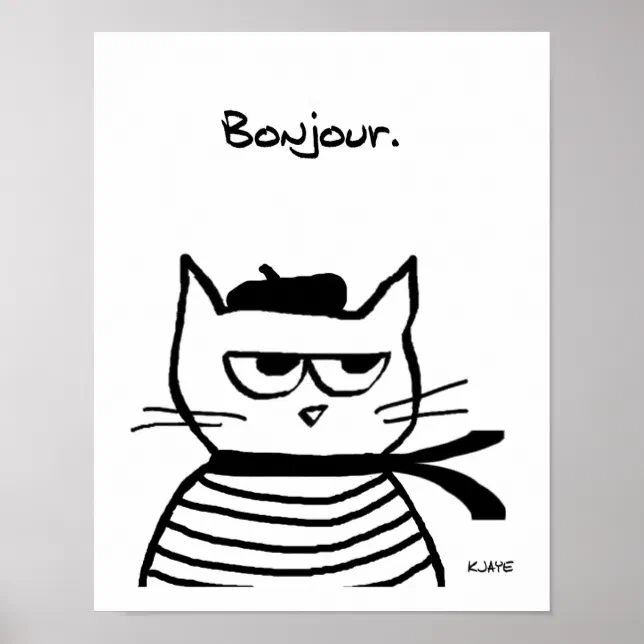 Angry Cat is so very French Poster | Zazzle