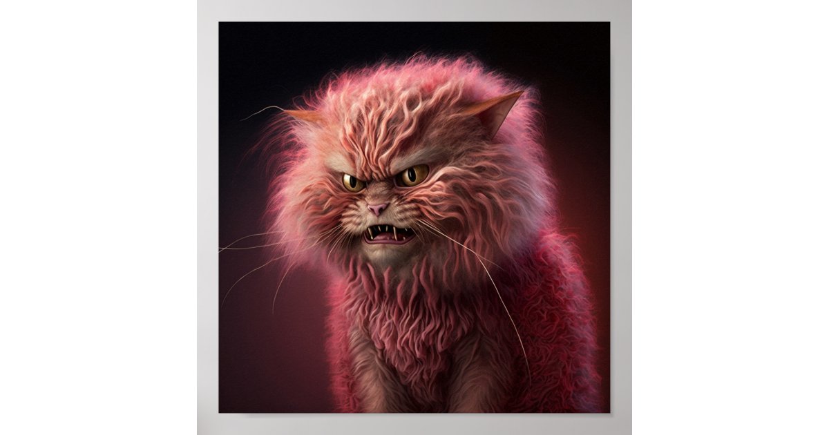 Angry cat poster | Zazzle