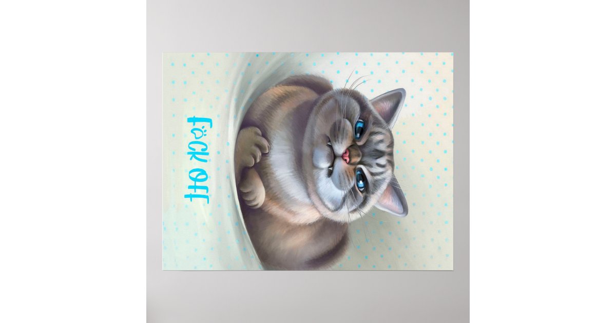 Angry cat poster | Zazzle