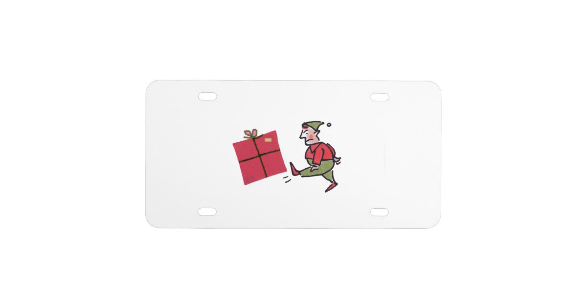 Angry Elf plastic car license plate | Zazzle