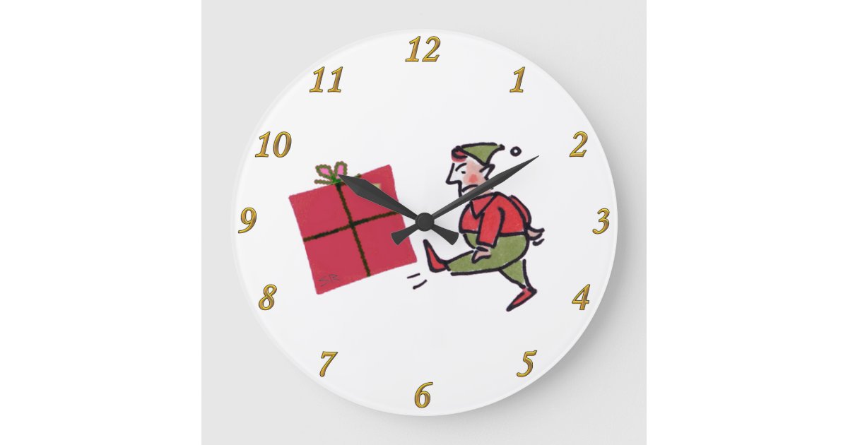 Angry Elf wall clock | Zazzle