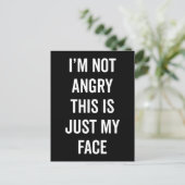 Angry Face Funny Quote Postcard | Zazzle