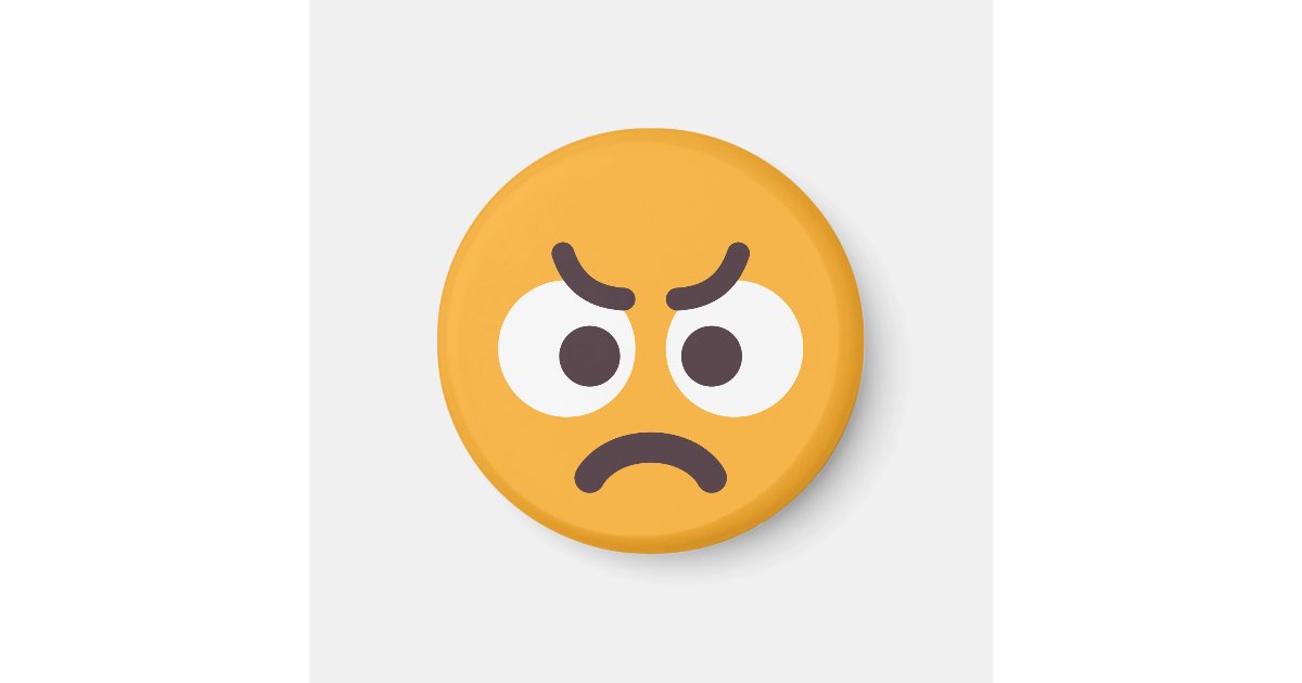 Angry Face Passive Aggressive Custom Colors Emoji Magnet | Zazzle