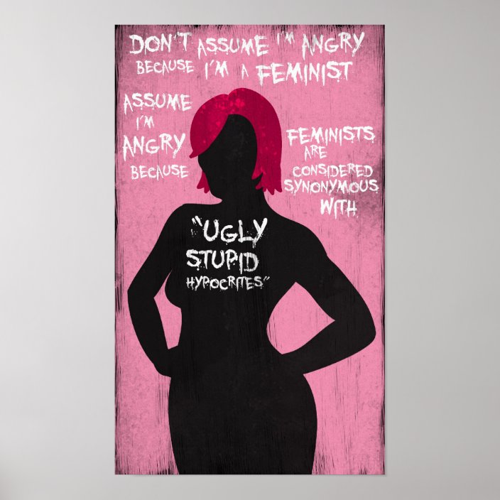Angry Feminist Poster | Zazzle.com