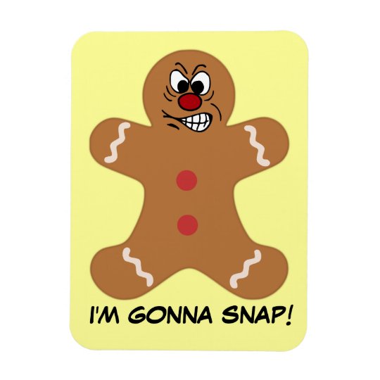 Angry Gingerbread Man Cookie Magnet | Zazzle.com