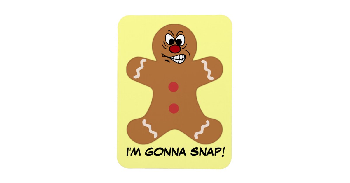 Angry Gingerbread Man Cookie Magnet | Zazzle