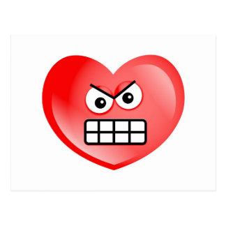 Angry Heart Face Cards, Angry Heart Face Card Templates, Postage ...
