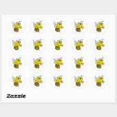 angry honey bees,Funny gift idea Classic Round Sticker | Zazzle