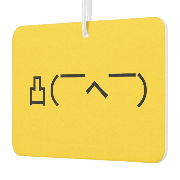 Angry Middle Finger Emoticon Japanese Kaomoji Air Freshener | Zazzle.com