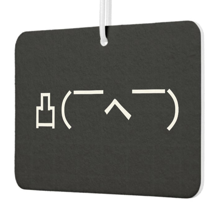 Angry Middle Finger Emoticon Japanese Kaomoji Car Air Freshener ...