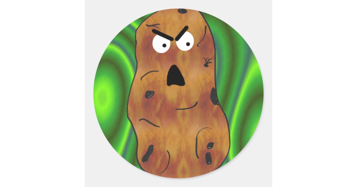 Angry Potato Sticker w/o text | Zazzle