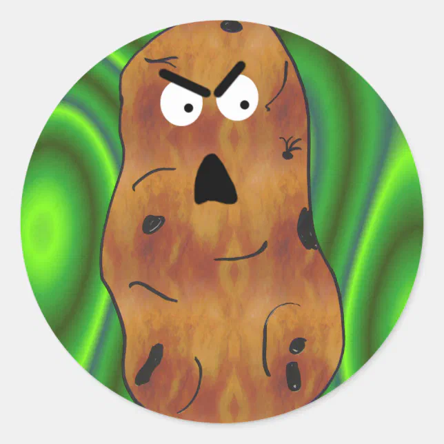 Angry Potato Sticker w/o text | Zazzle