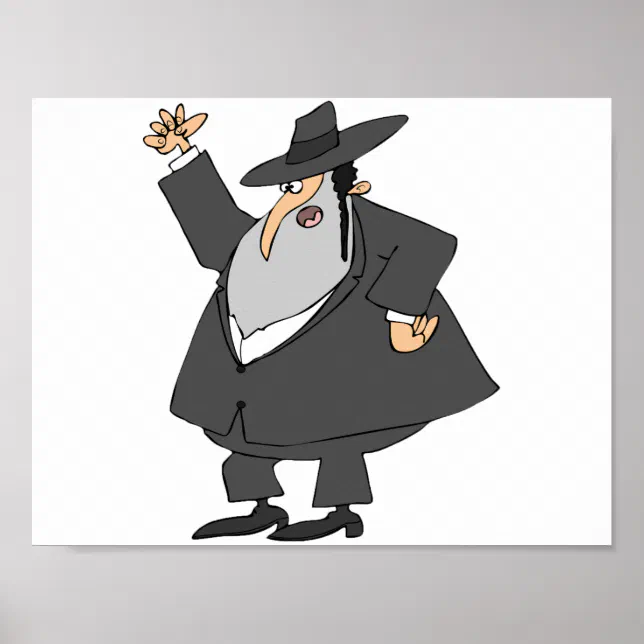 Angry Rabbi Poster | Zazzle