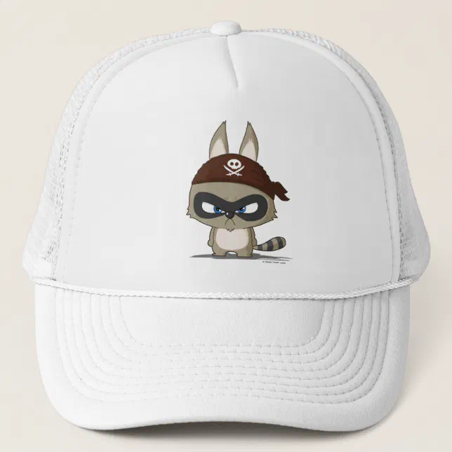Angry raccoon cap cute cartoon funny character hat | Zazzle