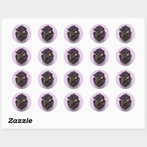 Angry Raven stickers | Zazzle